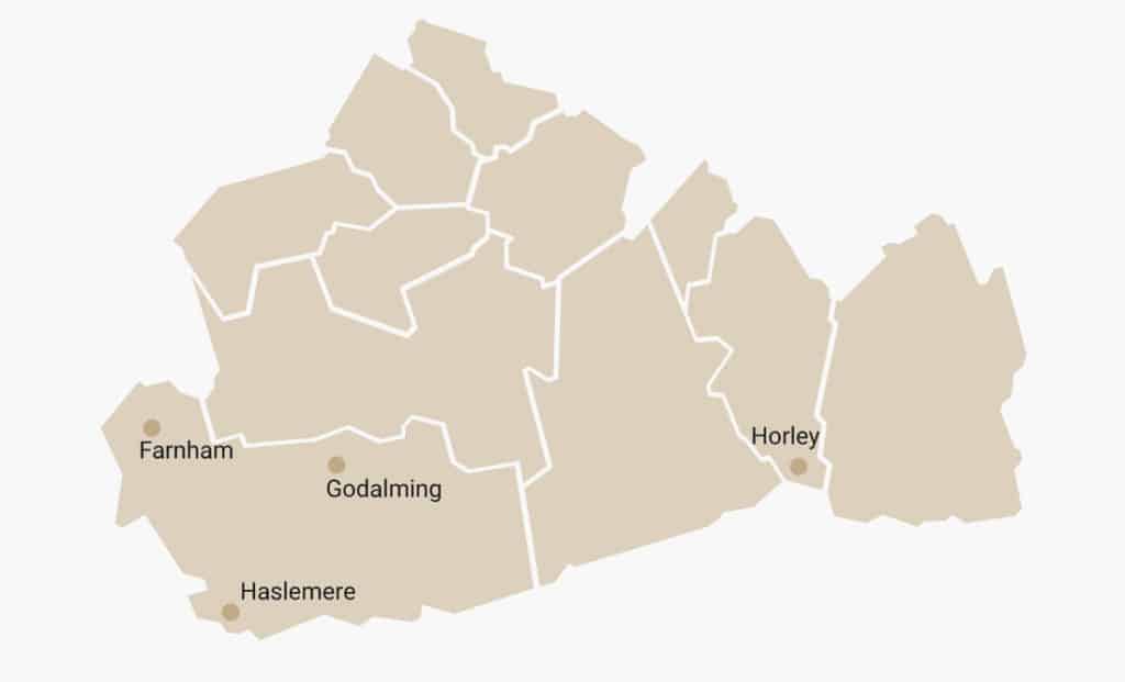 Surrey: the county boundary - Surrey Lieutenancy